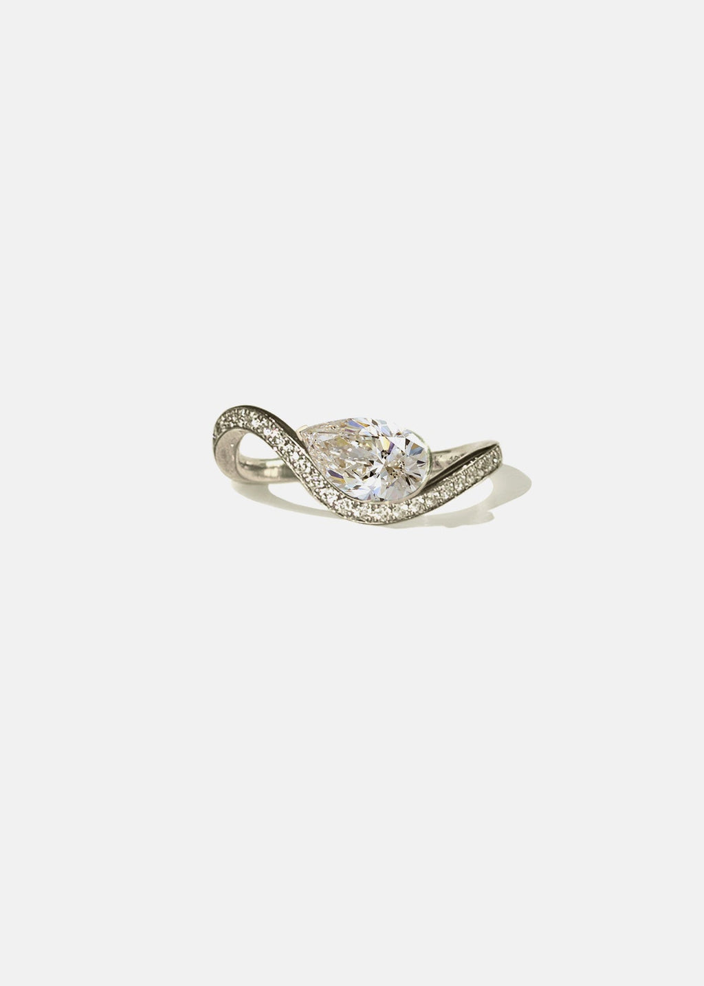 Mini Pear Diamond Trace Pavé Ring – KATKIM