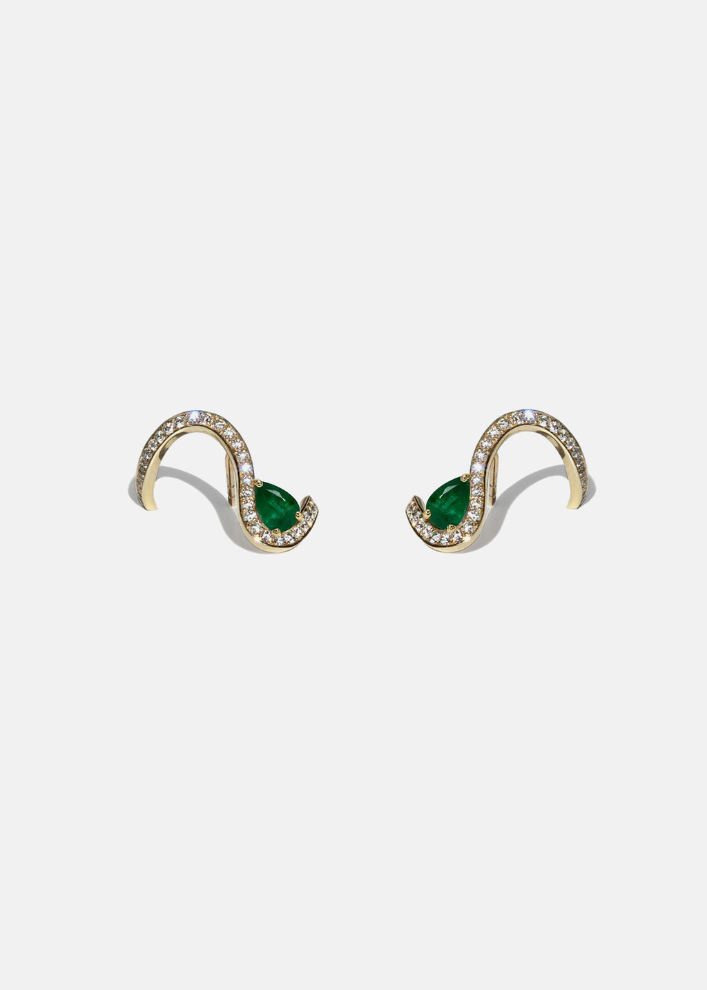 Emerald Trace Pavé Earring – KATKIM