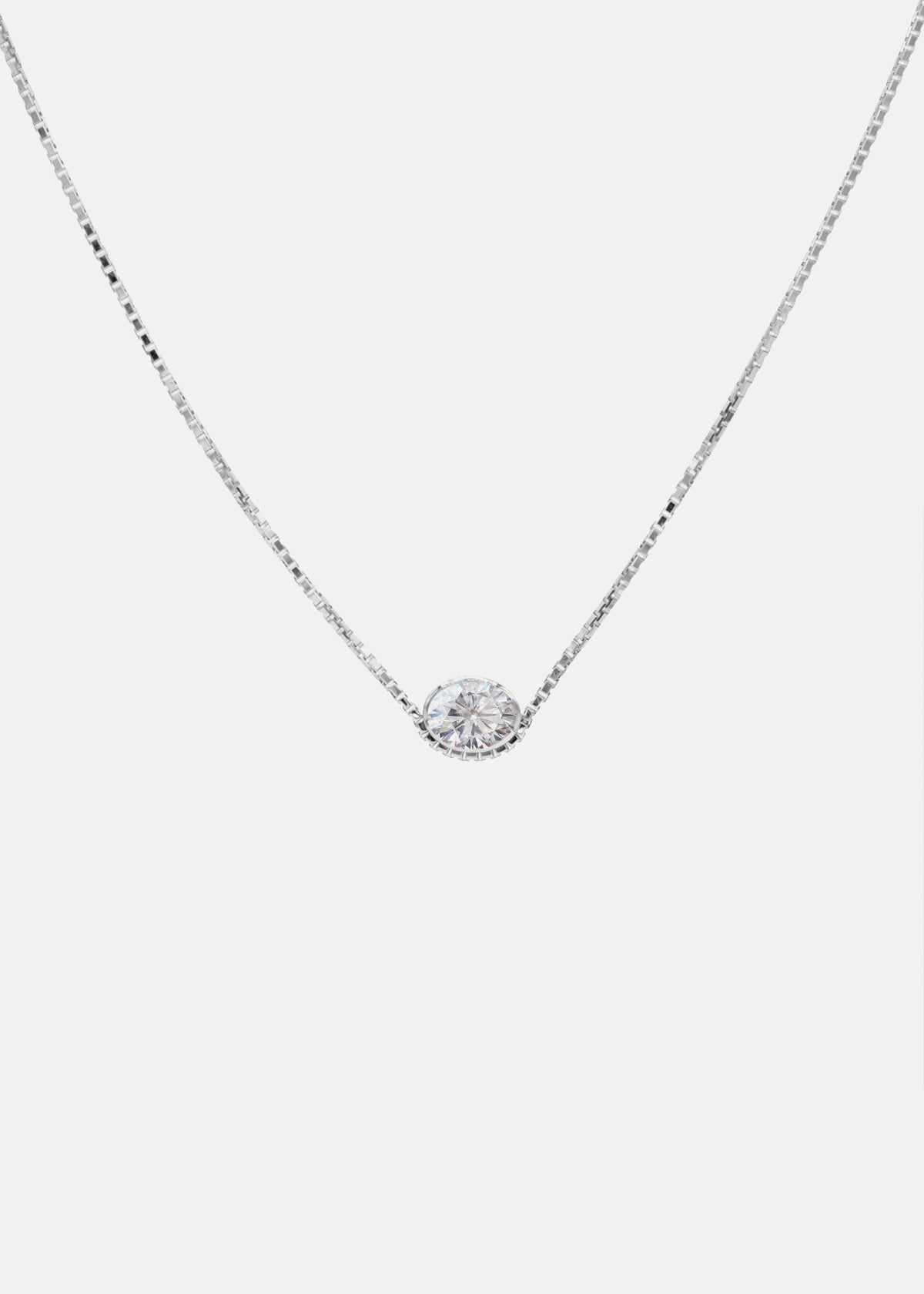 Oval Diamond Trace Necklace
