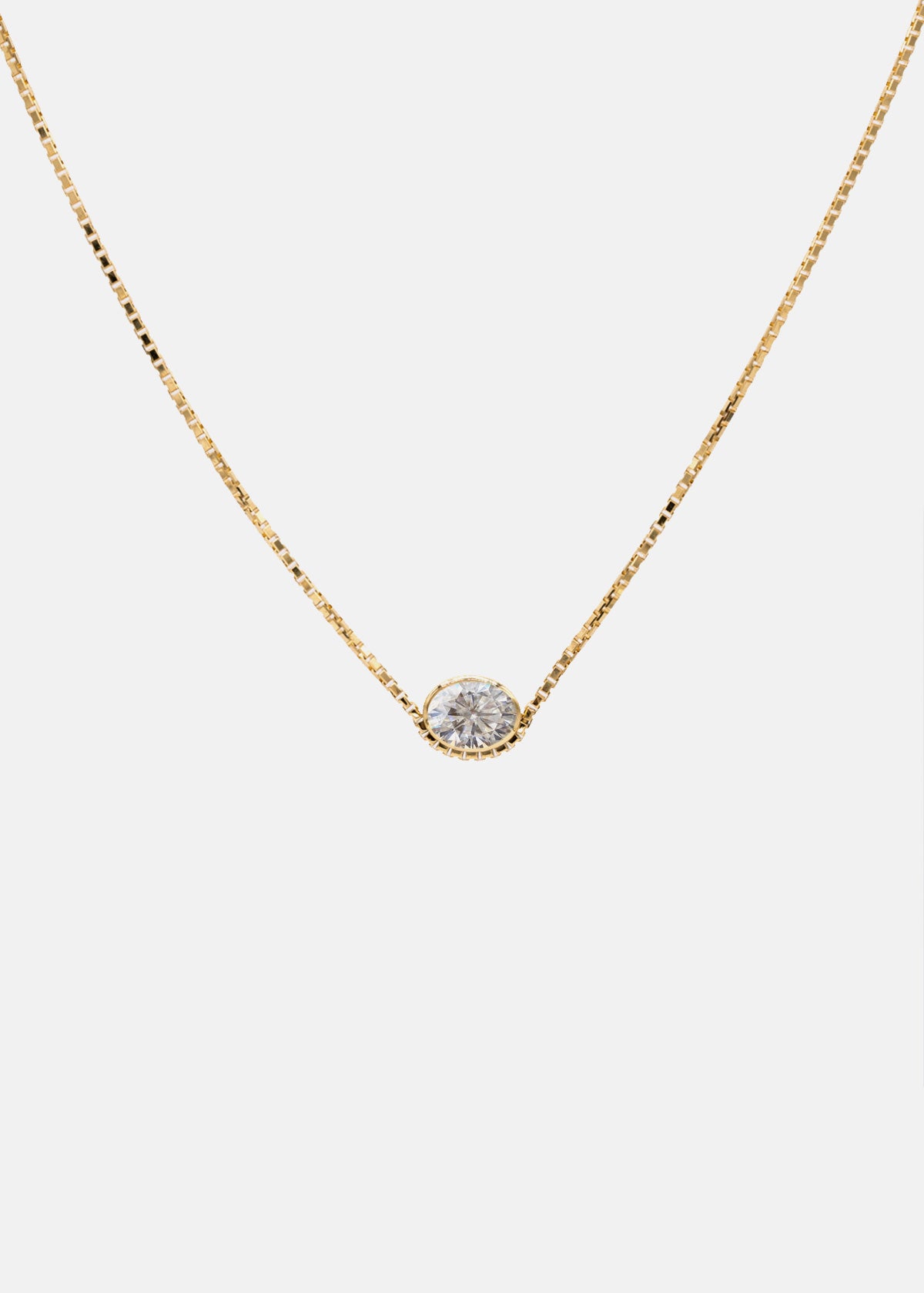 Oval Diamond Trace Necklace