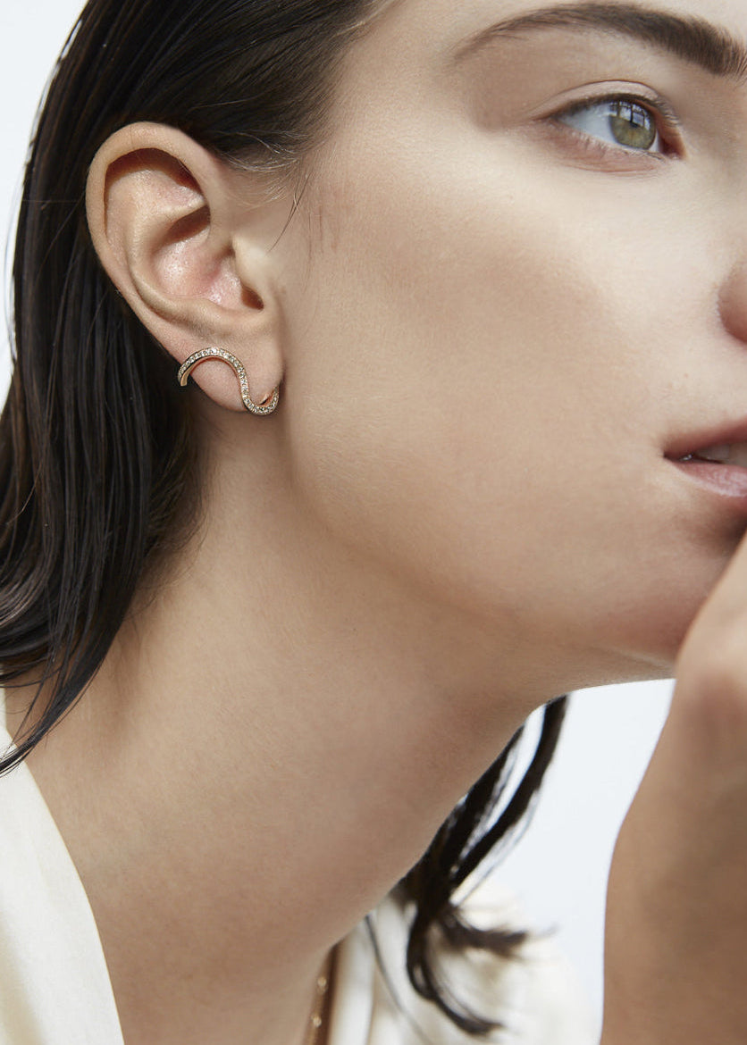 Trace Pavé Earring