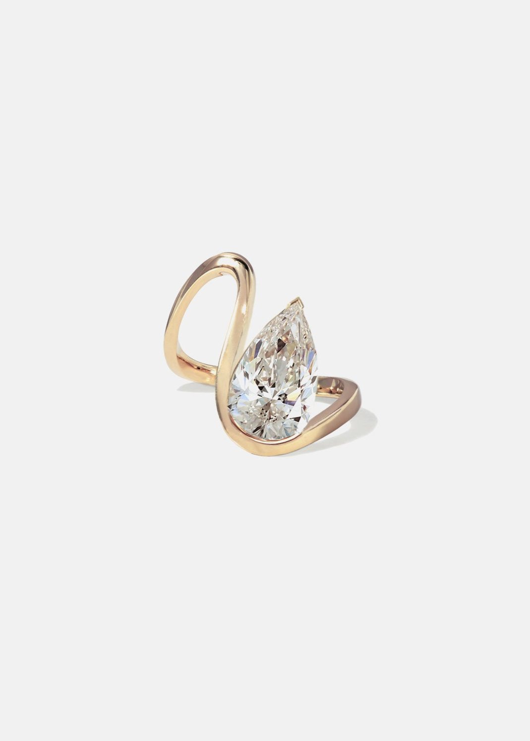 Floating Diamond Trace Ring