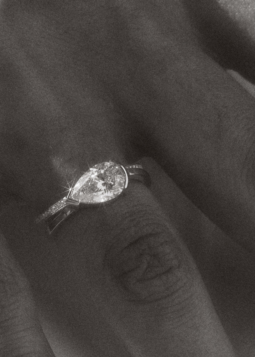Pear Diamond Infinity Pavé Ring – KATKIM