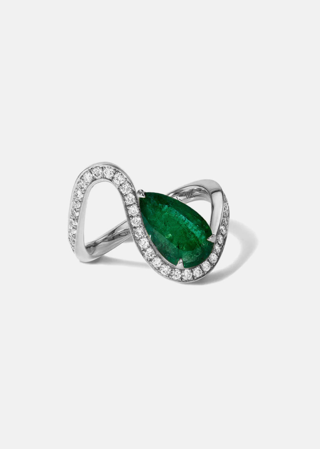 Emerald Trace Pavé Ring – KATKIM