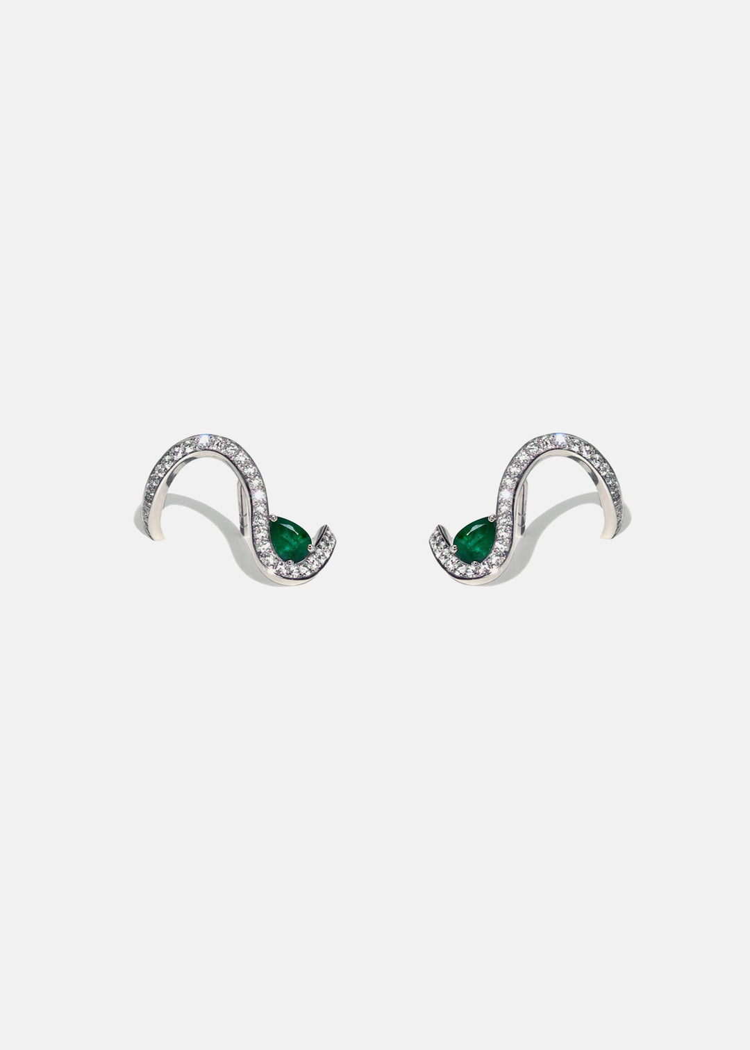 Emerald Trace Pavé Earring – KATKIM