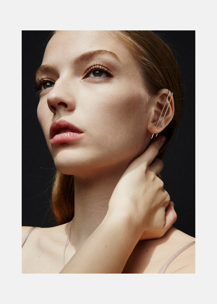 Diamond Thread Ear Pin